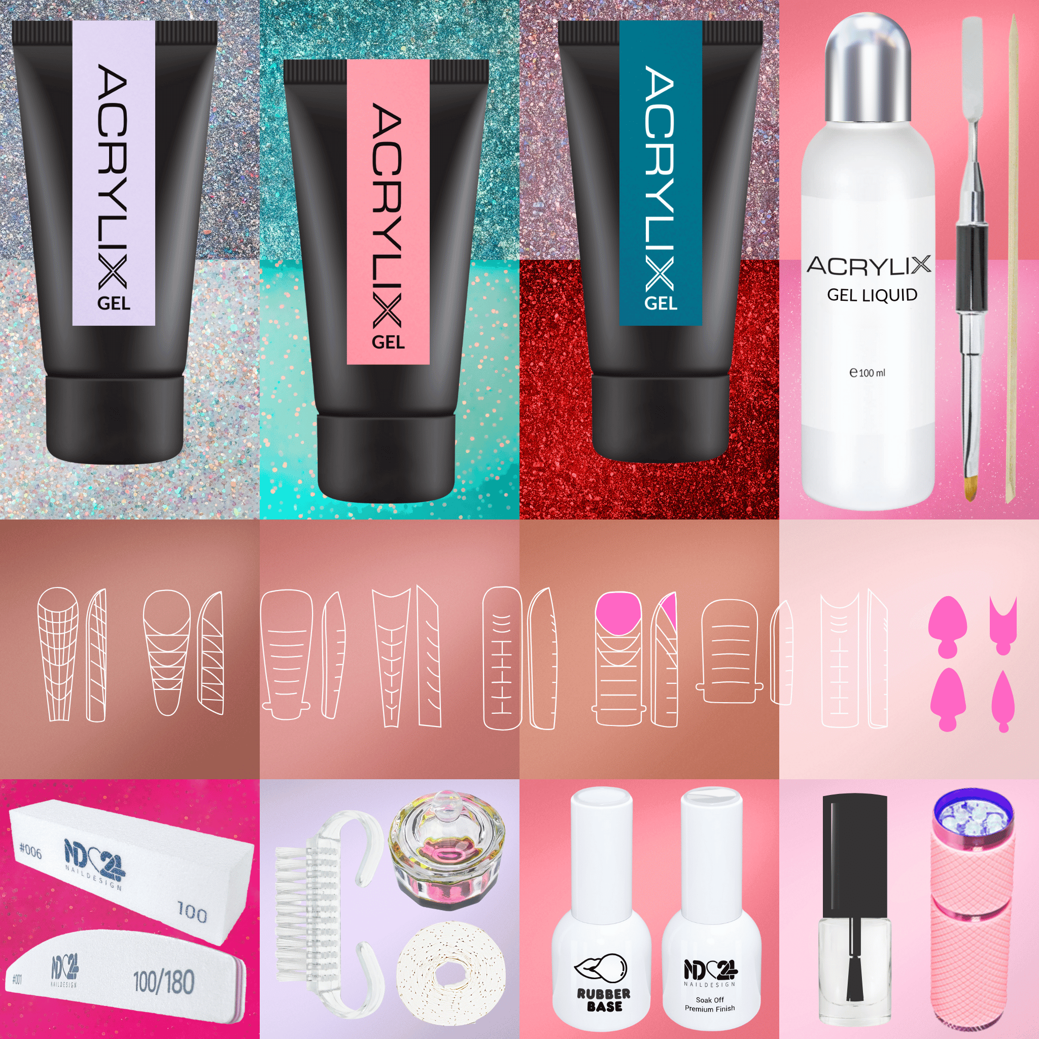 ACRYLIX Gel Starter Set – ND24 NailDesign